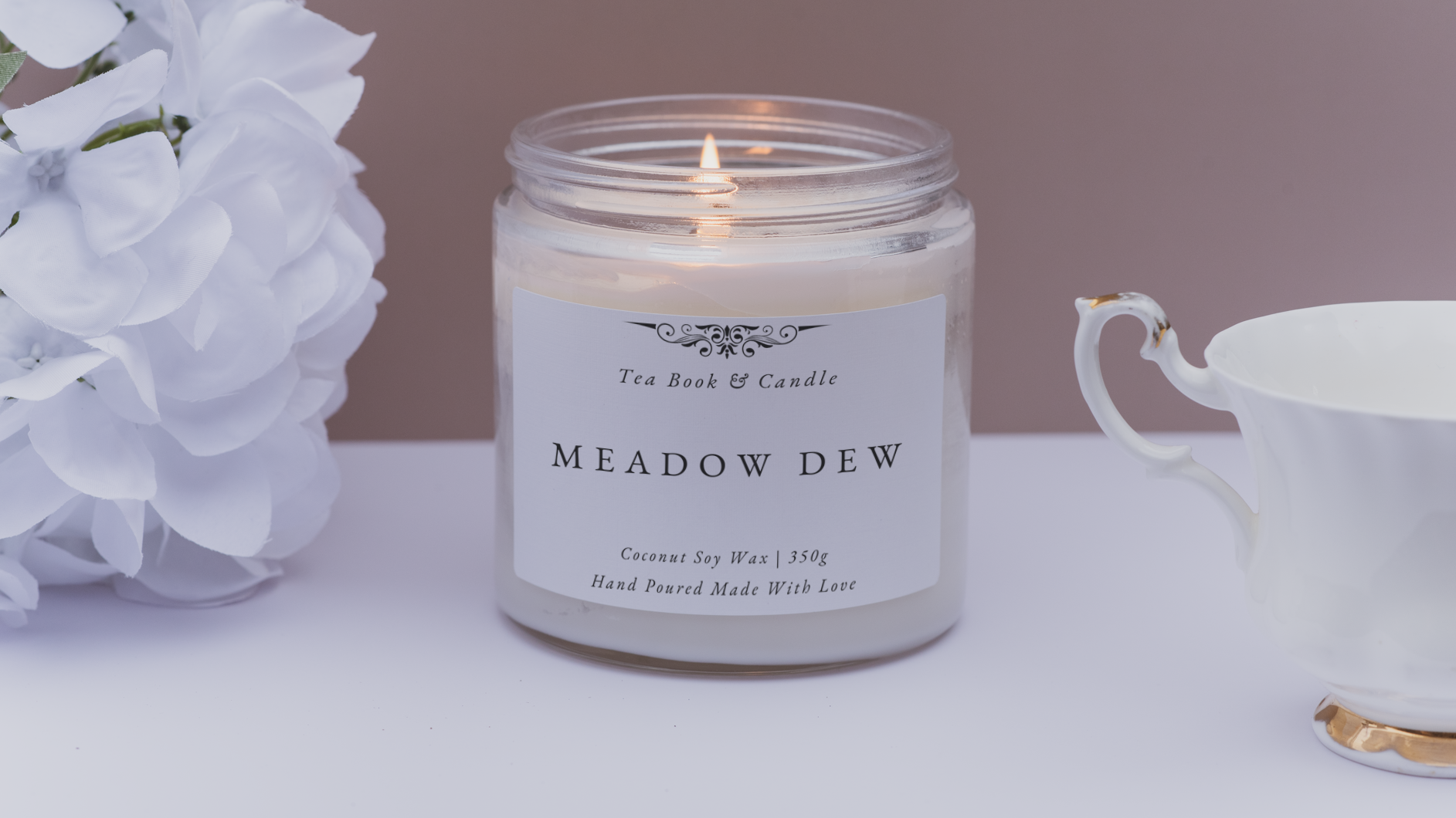 Meadow Dew – Tea Book & Candle